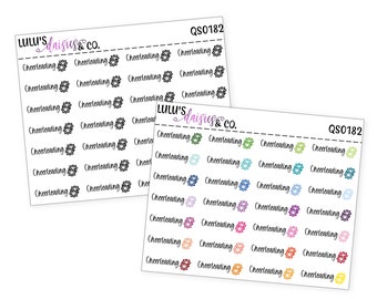 Cheer Stickers Journal Black Notebook or Planner set of 20 Cheer Script ...