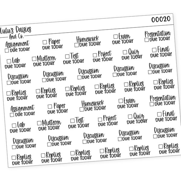 College Planner Stickers - Etsy