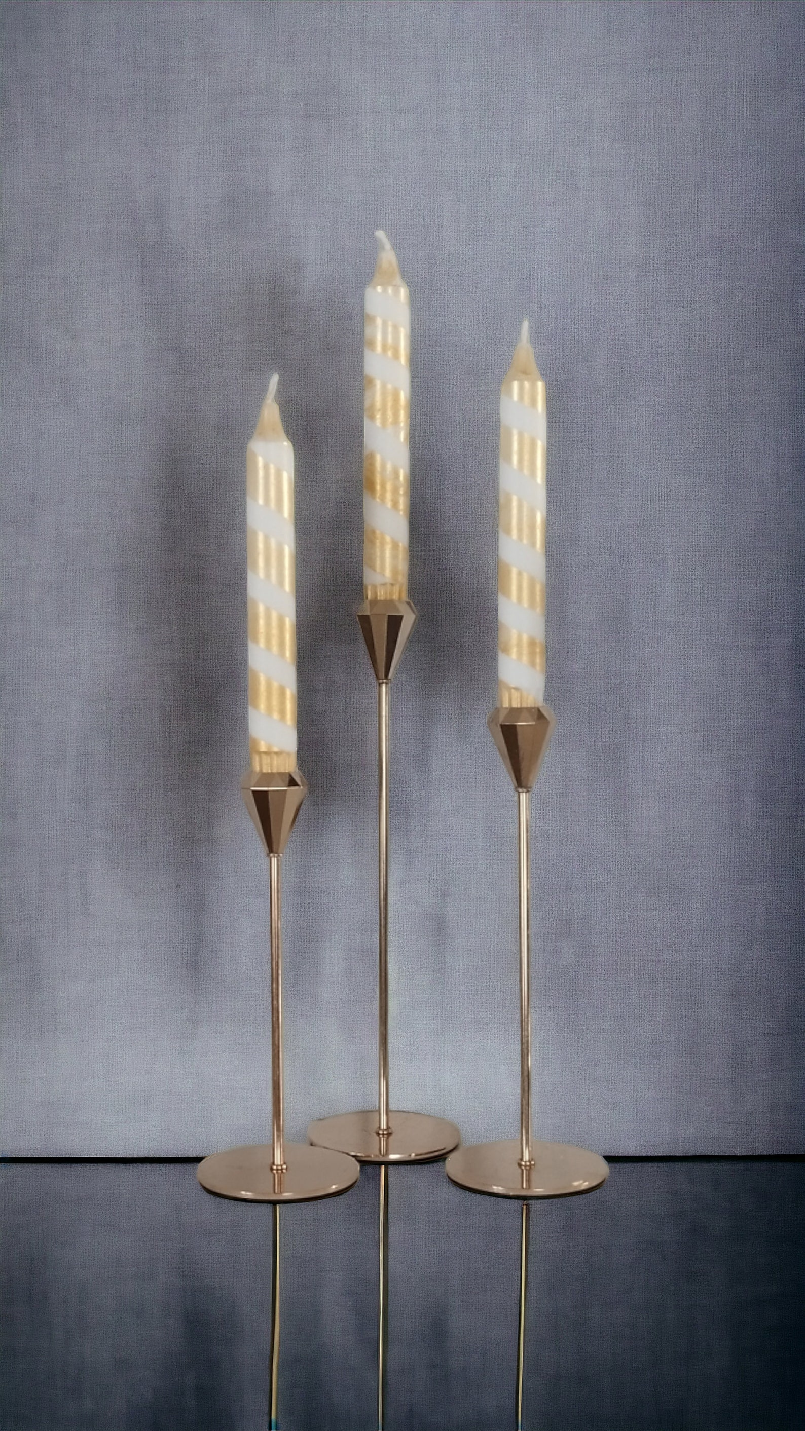 Gold White Taper Candles for Birthday Party Christmas Dinner Table ...