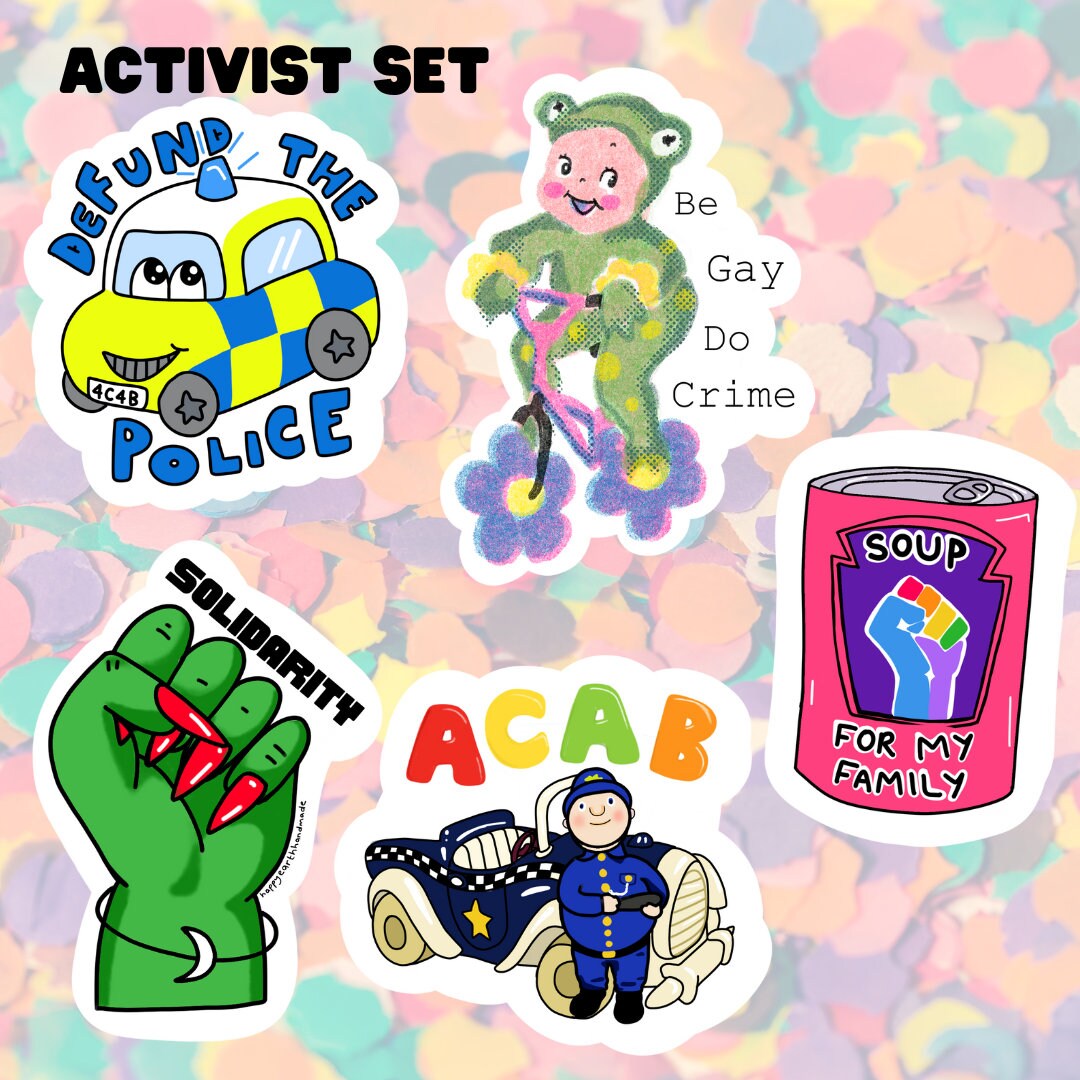 Activist Sticker Set/anti Fascist Anti Racist Acab Defund the Police ...