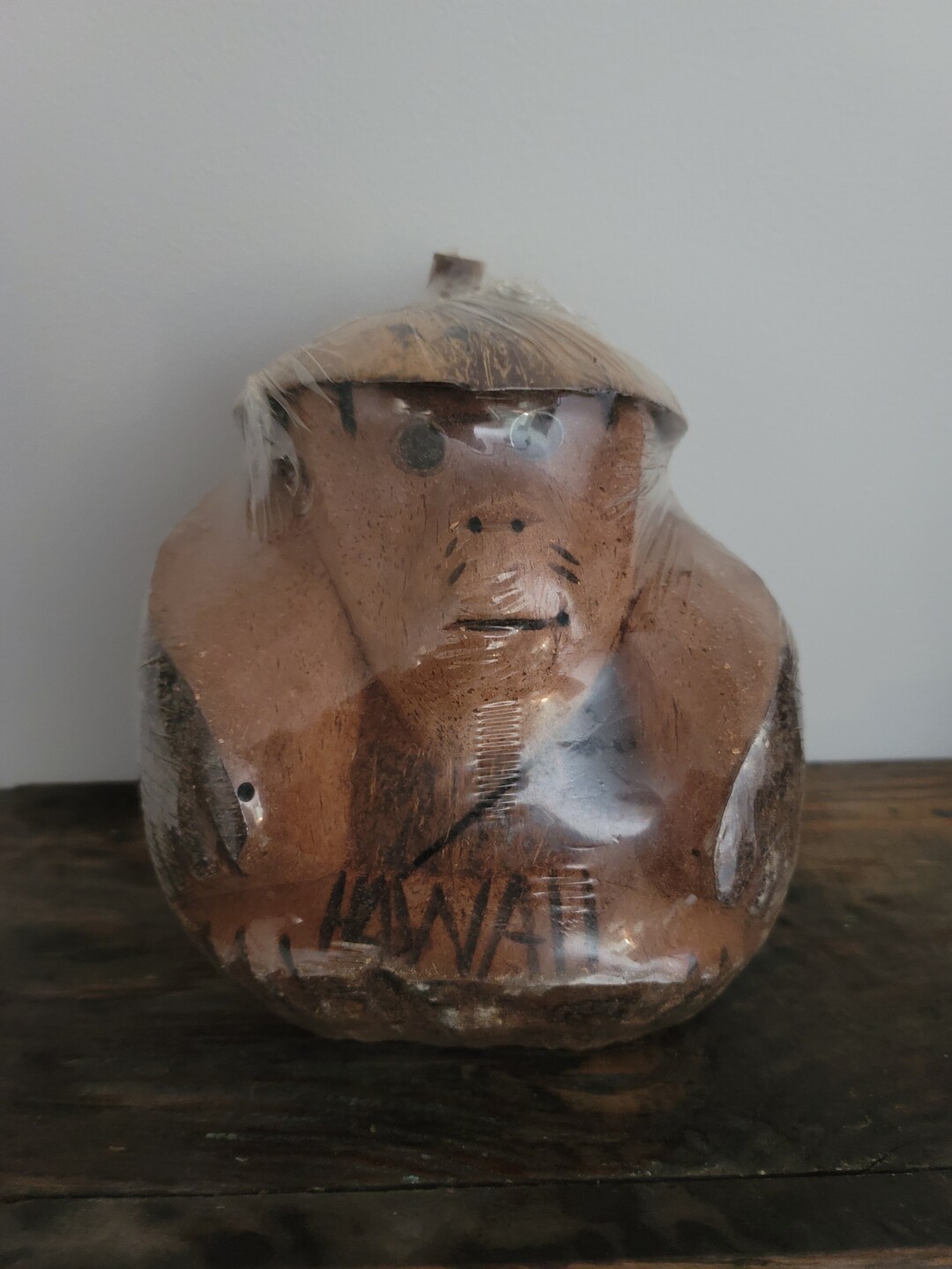 Hand Carved Coconut Monkey Head Tiki Bar/ Primitive Bank Tip Jar - Etsy