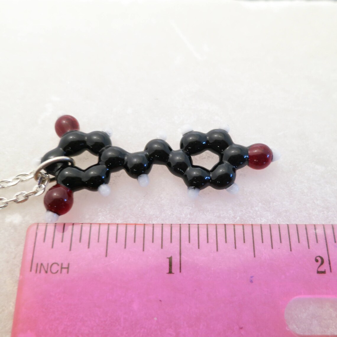 Glass Red Wine Molecule Necklace/pendant,chemistry, Glasspendant ...