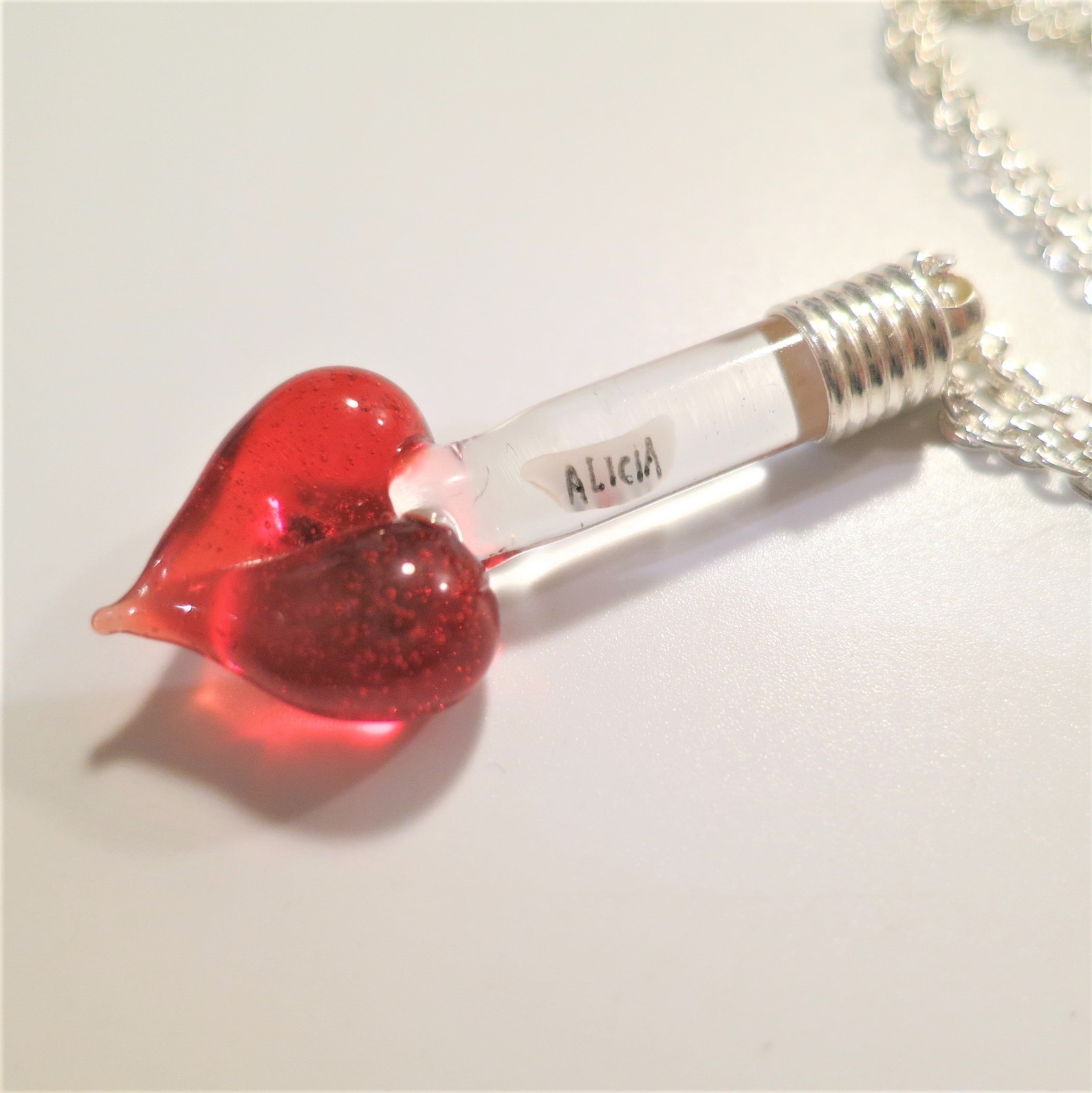 Name on Grain of Rice Pendant Lucky Rice Glass Necklace - Etsy