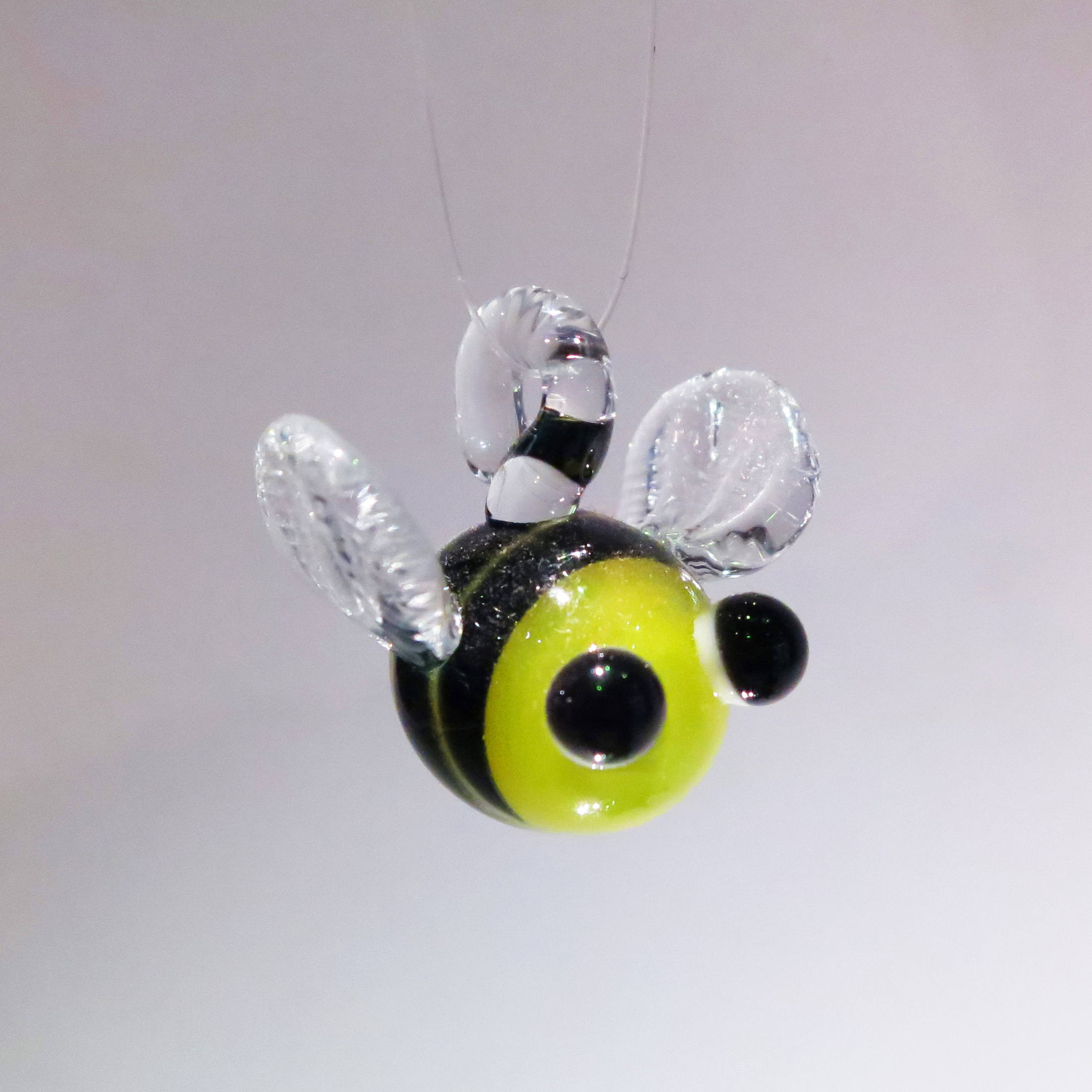 Glass Little Honey Bee Bumble Bee Hanging/figurine - Etsy