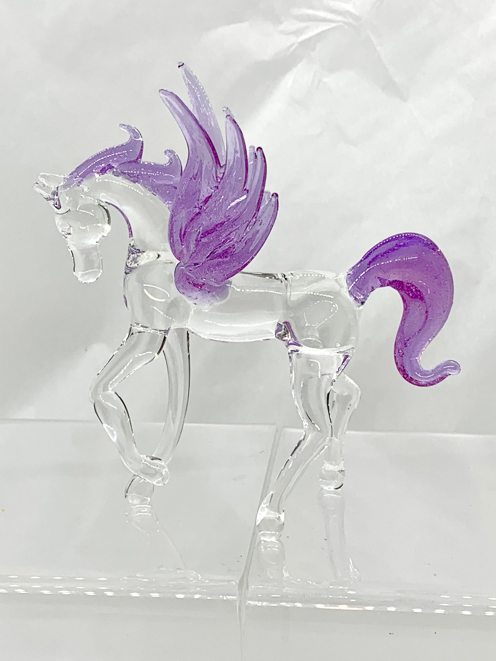 Glass Pegasus Figurine - Etsy