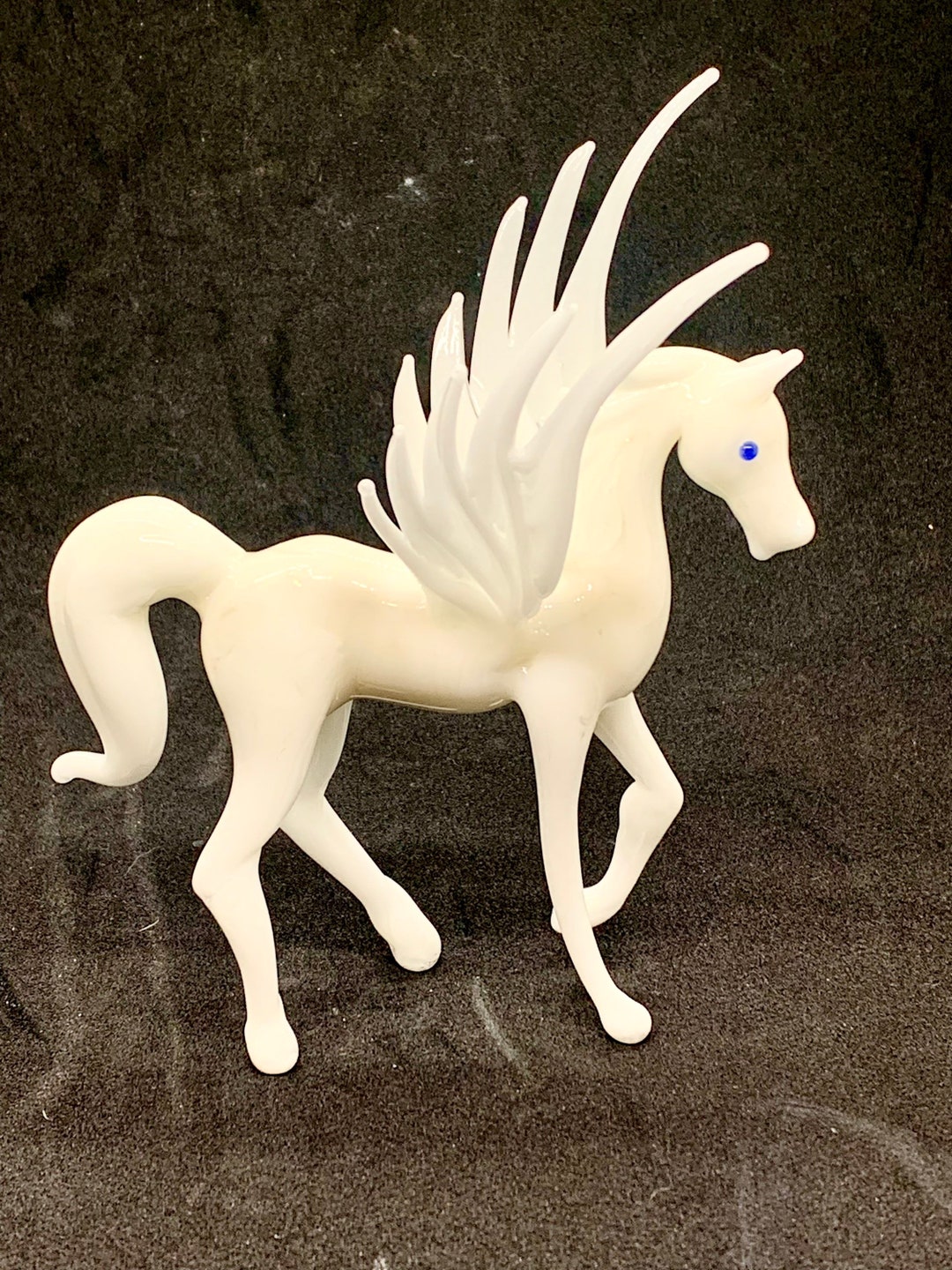 Glass Pegasus Figurine White - Etsy