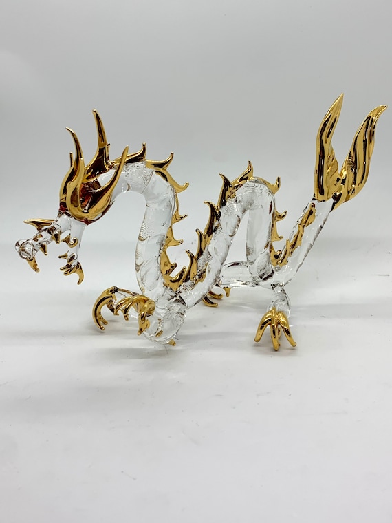 Glass Dragon Figurine - Etsy