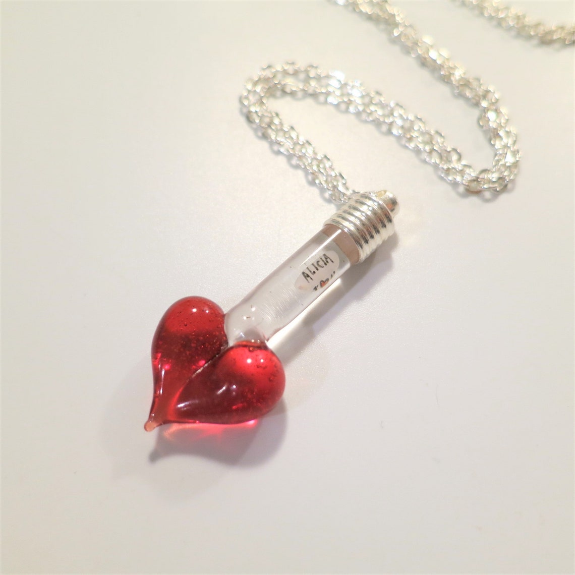 Name on Grain of Rice Pendant Lucky Rice Glass Necklace - Etsy