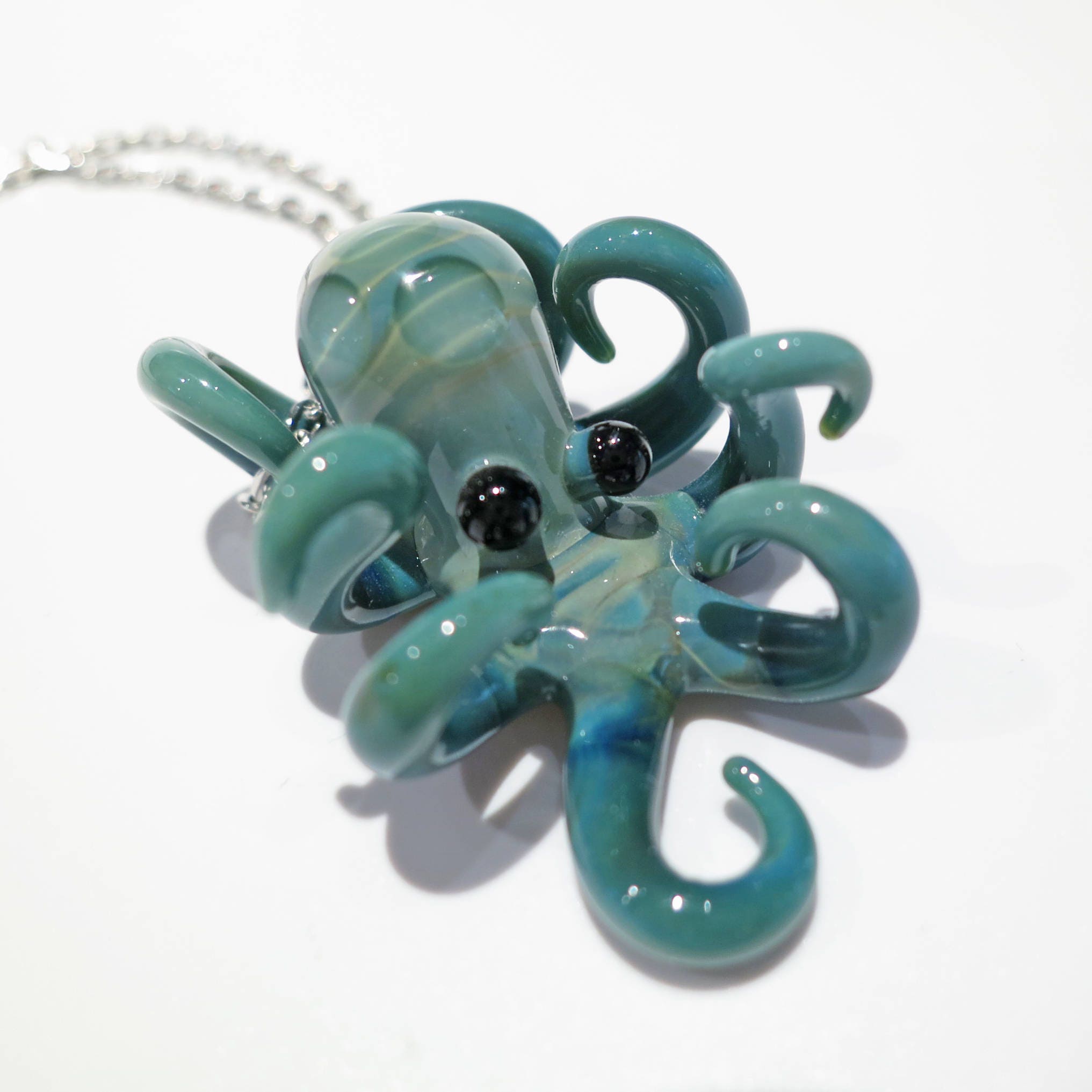 Glass Octopus Necklace, Octopus Figurine - Etsy