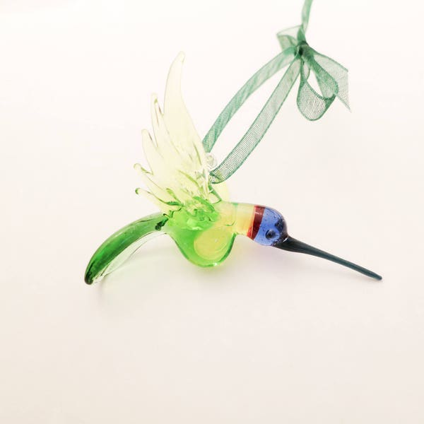 Glass Hummingbird Ornament - Etsy