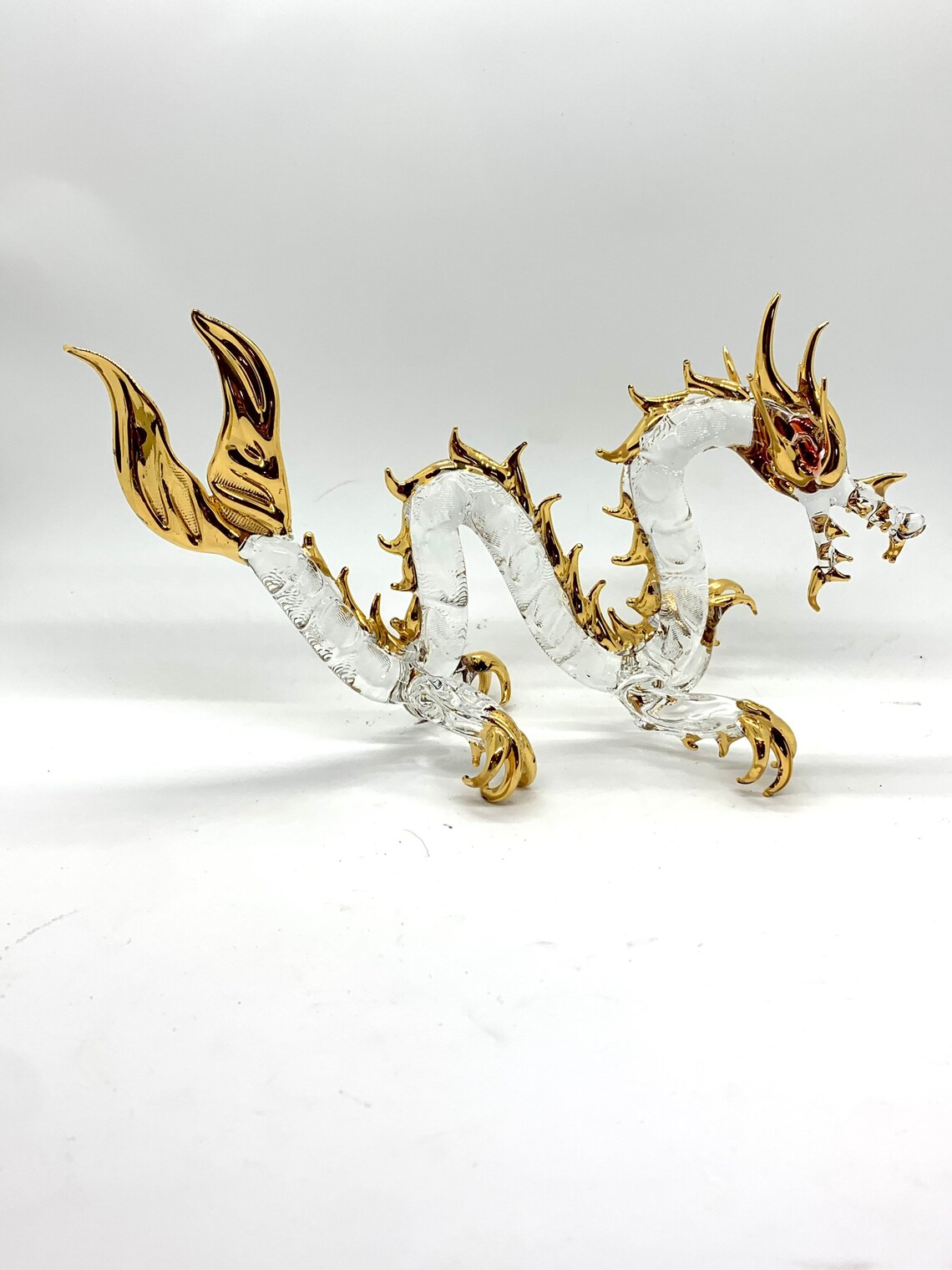 Glass Dragon Figurine - Etsy