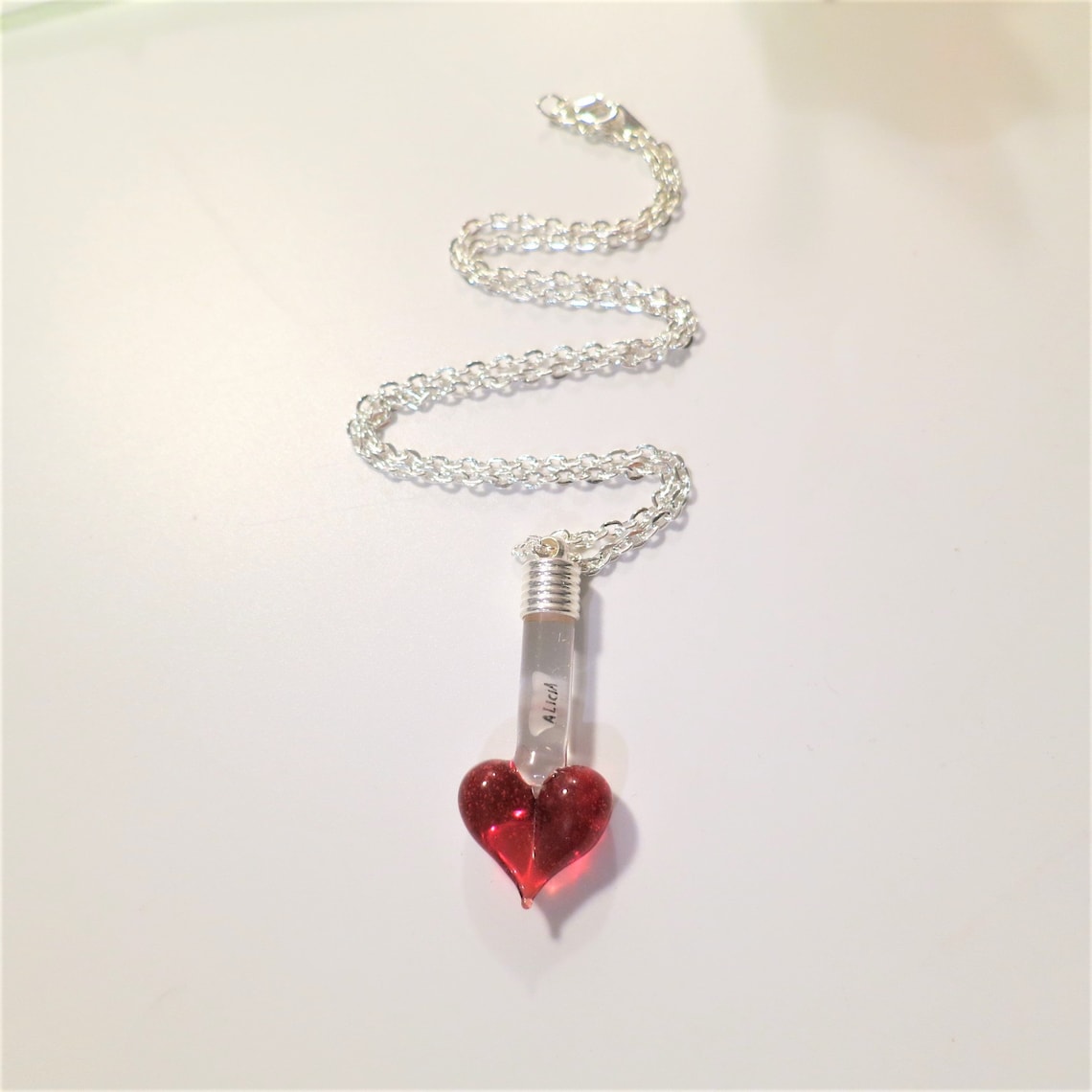 Name on Grain of Rice Pendant Lucky Rice Glass Necklace - Etsy