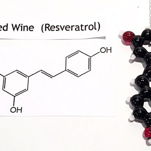 Glass Red Wine Molecule Necklace/pendant,chemistry, Glasspendant ...
