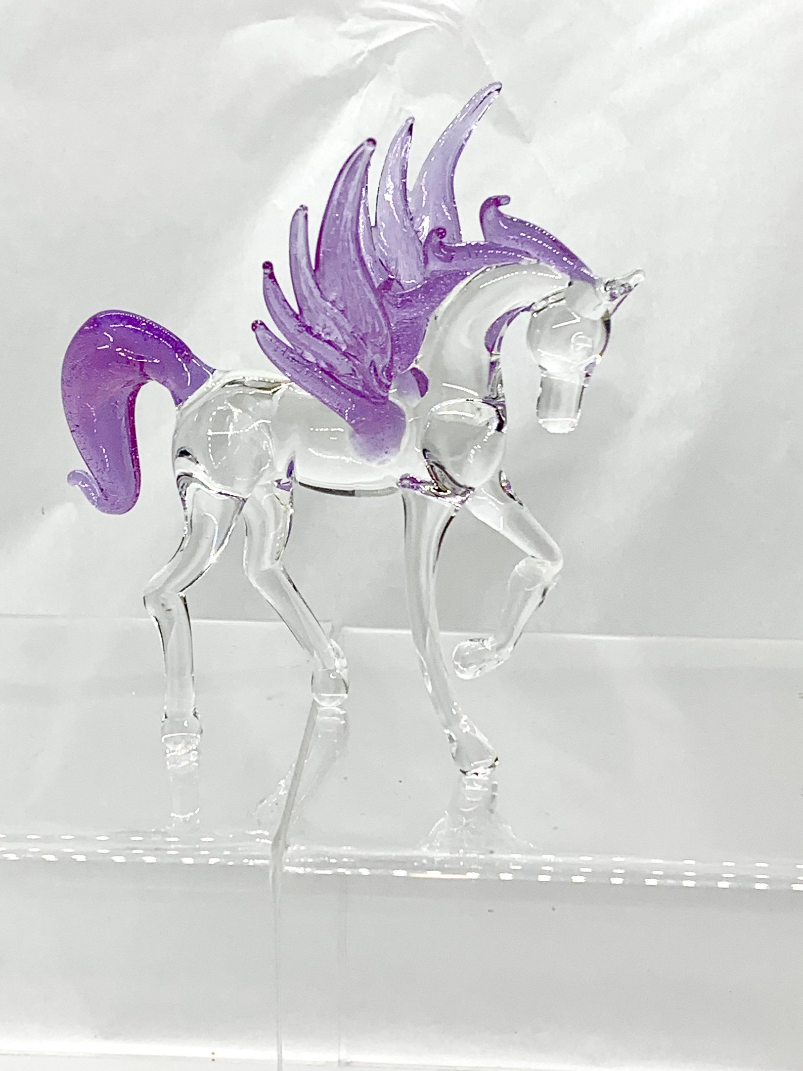 Glass Pegasus Figurine - Etsy