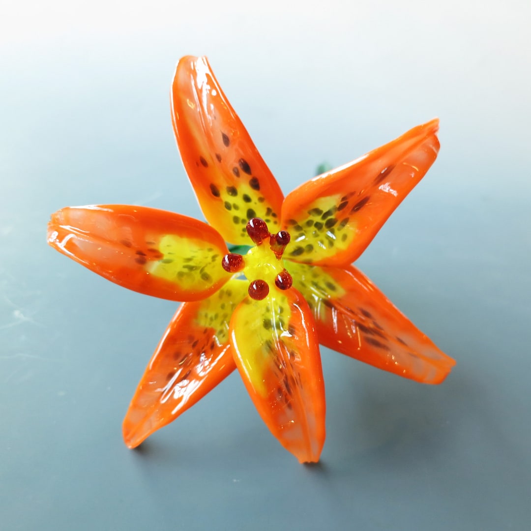 Glass Tiger Lily Figurine - Etsy