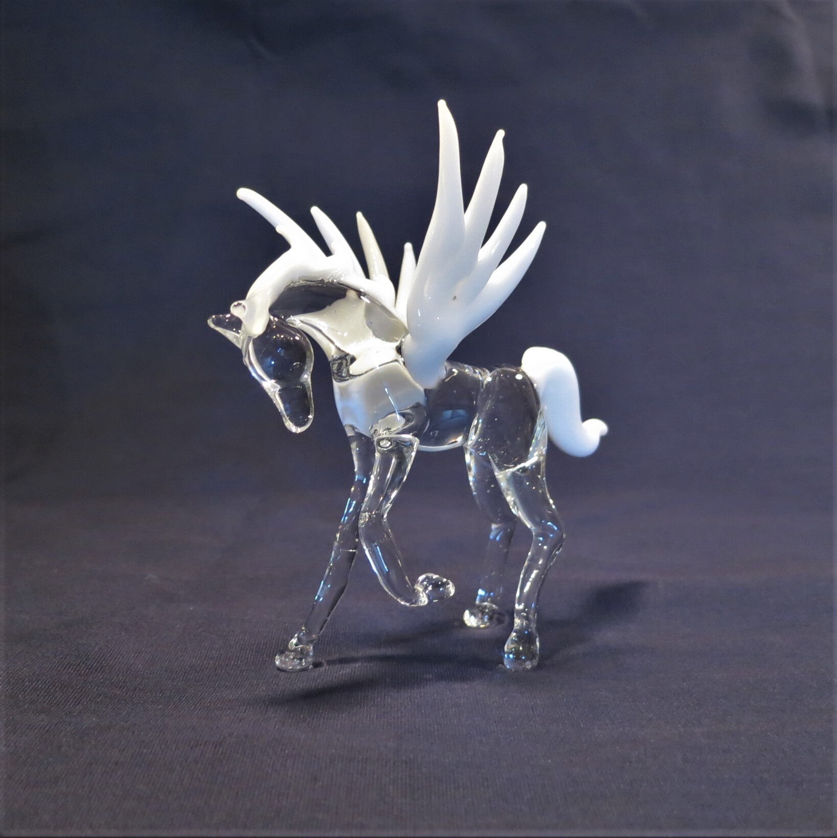 Glass Pegasus Figurine - Etsy UK