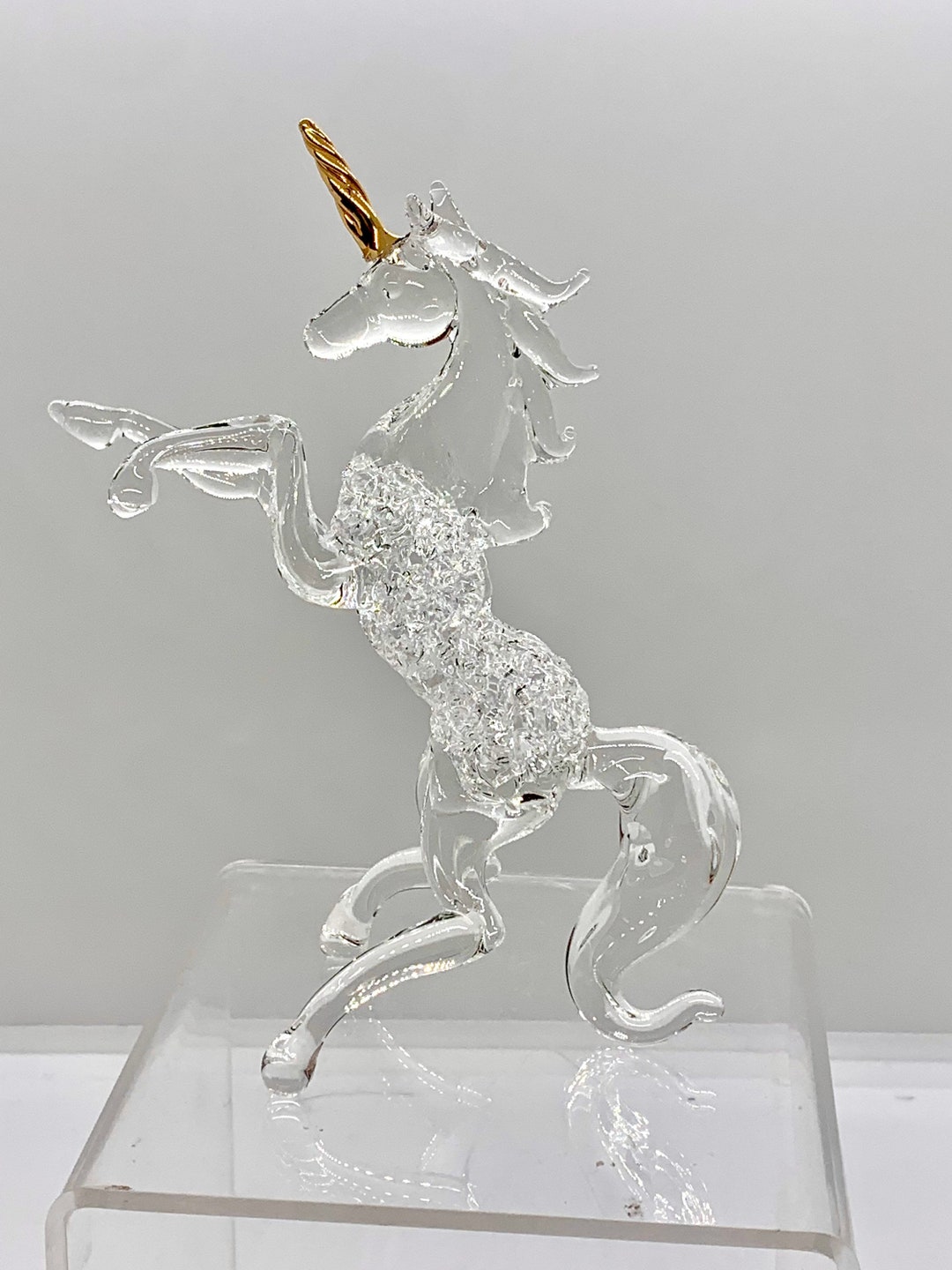 Glass Unicorn Figurine, Glass/lampwork Focal, Hand Made Glass Animal - Etsy