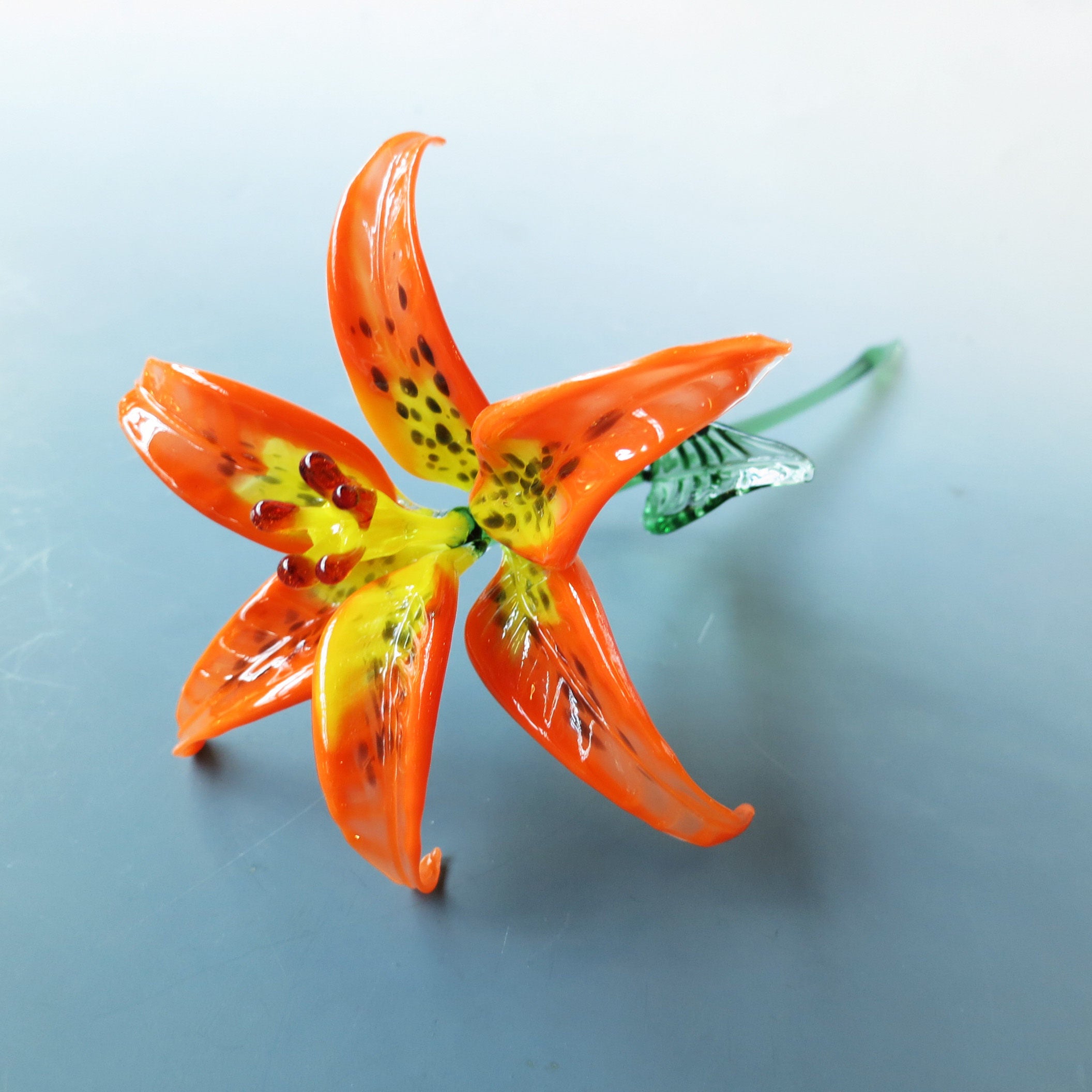 Glass Tiger Lily Figurine | Etsy