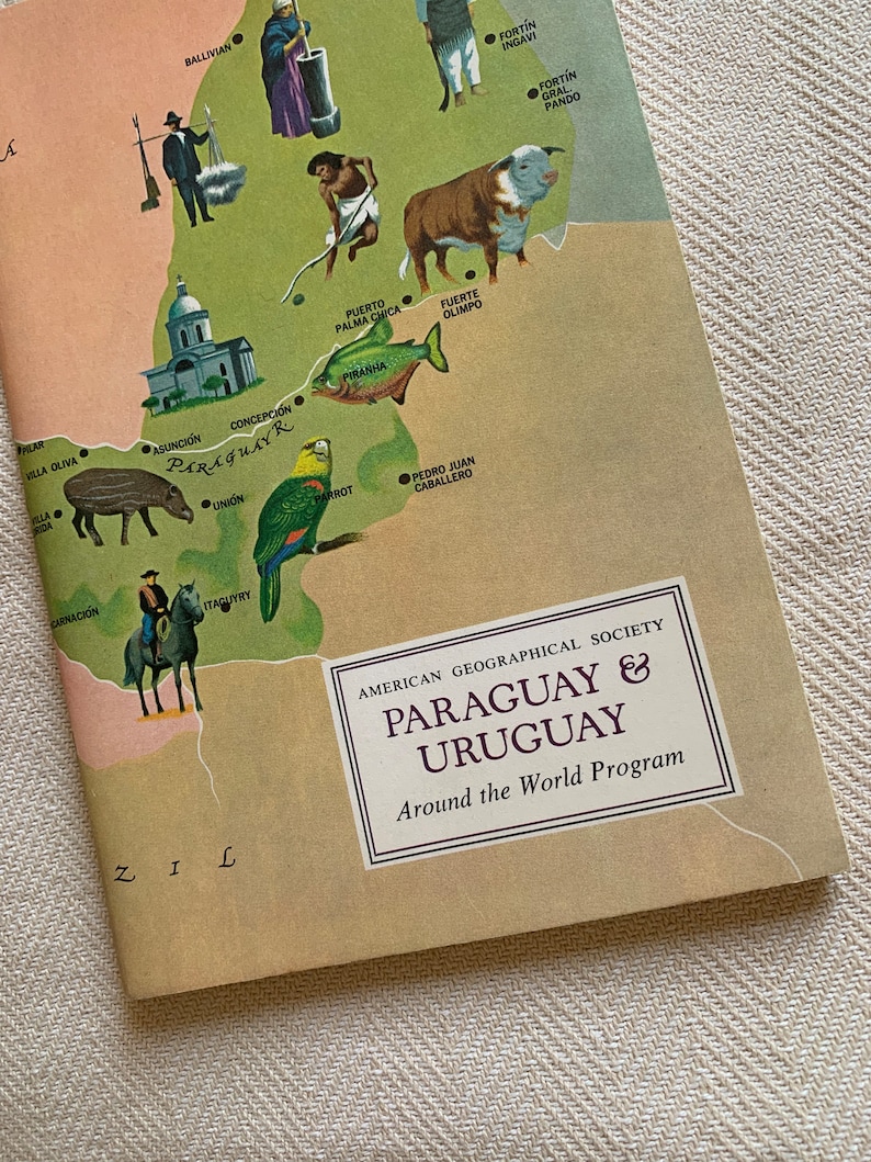 Vintage 1960s Travel Around the World Program Book - Paraguay and ...