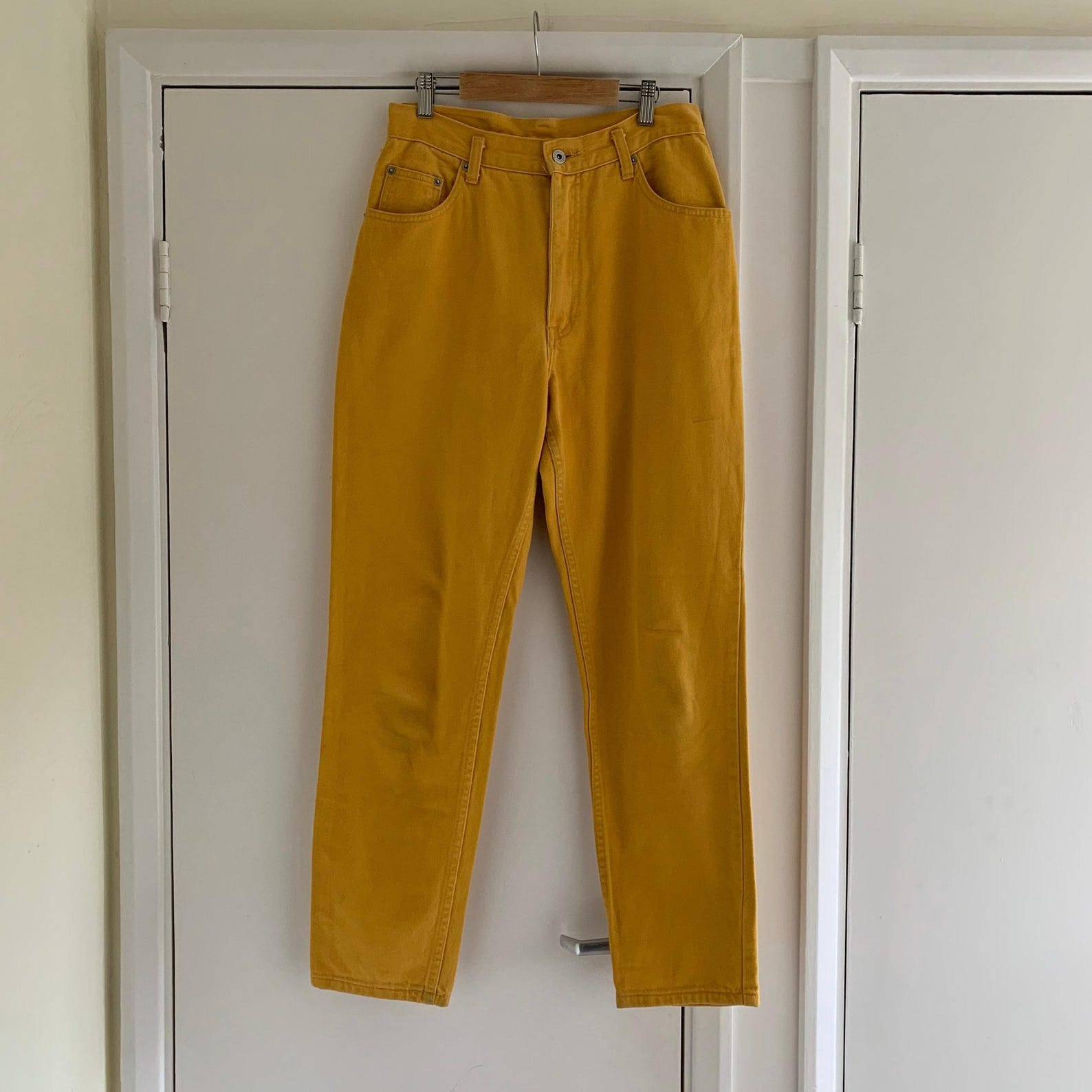 Vintage 1990s Yellow Jeans - Etsy
