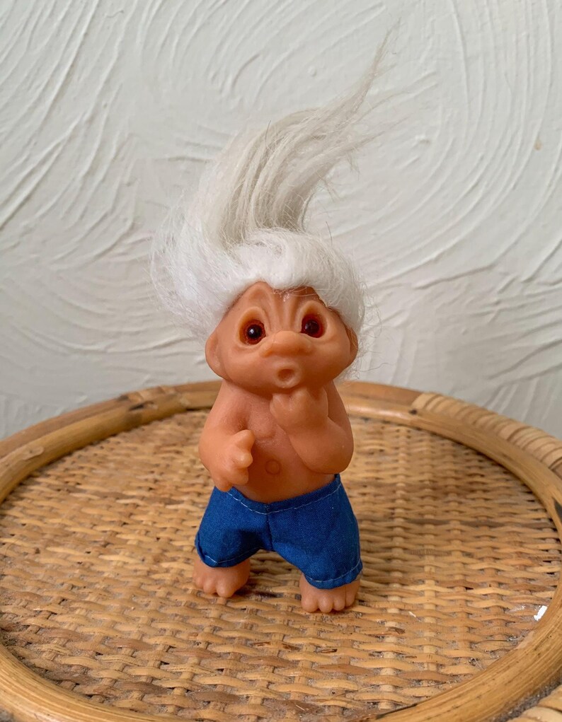 Vintage 1970s Dam Troll White Hair - Etsy