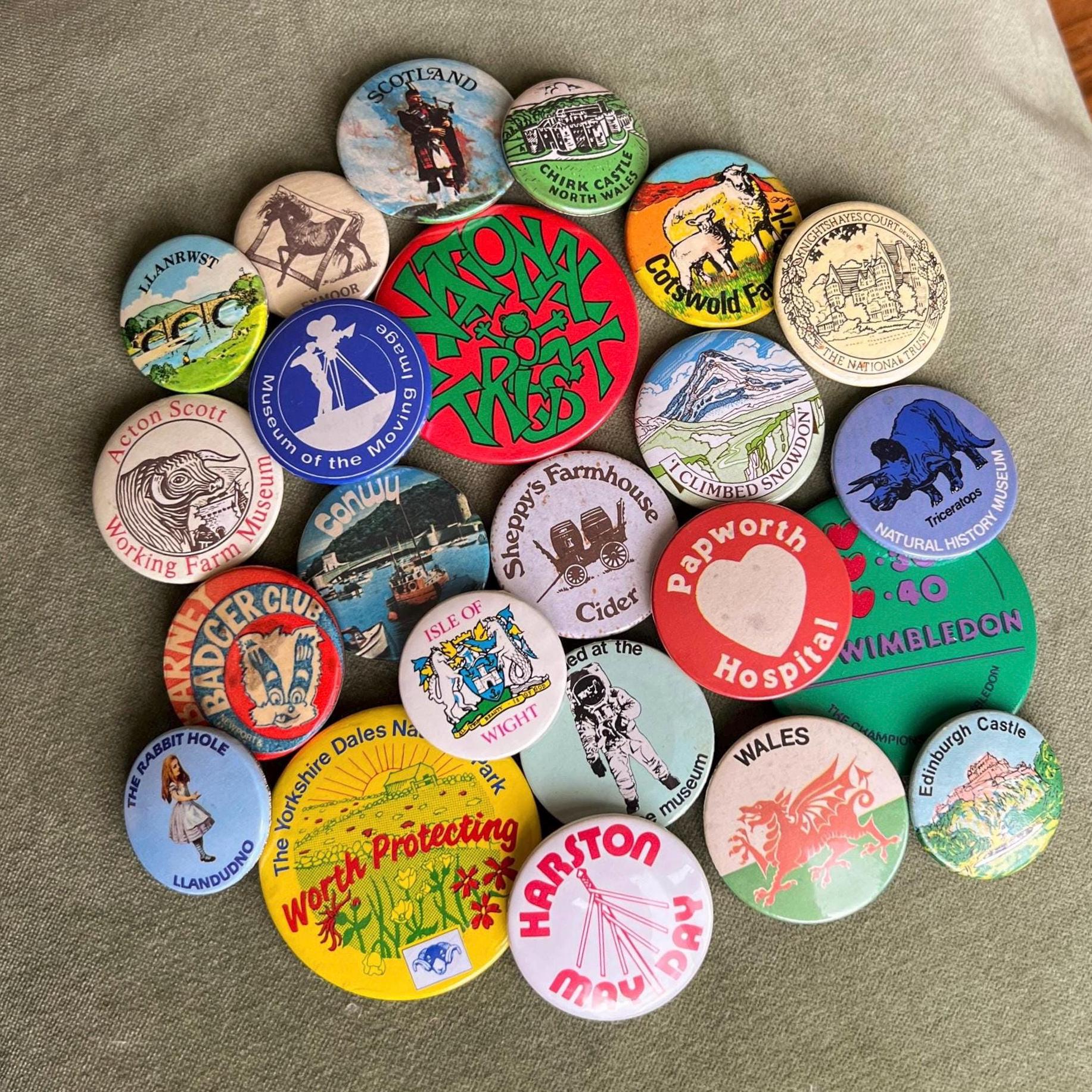Vintage Travel Pin Badges | 70s 80s Tourist Souvenir - Etsy