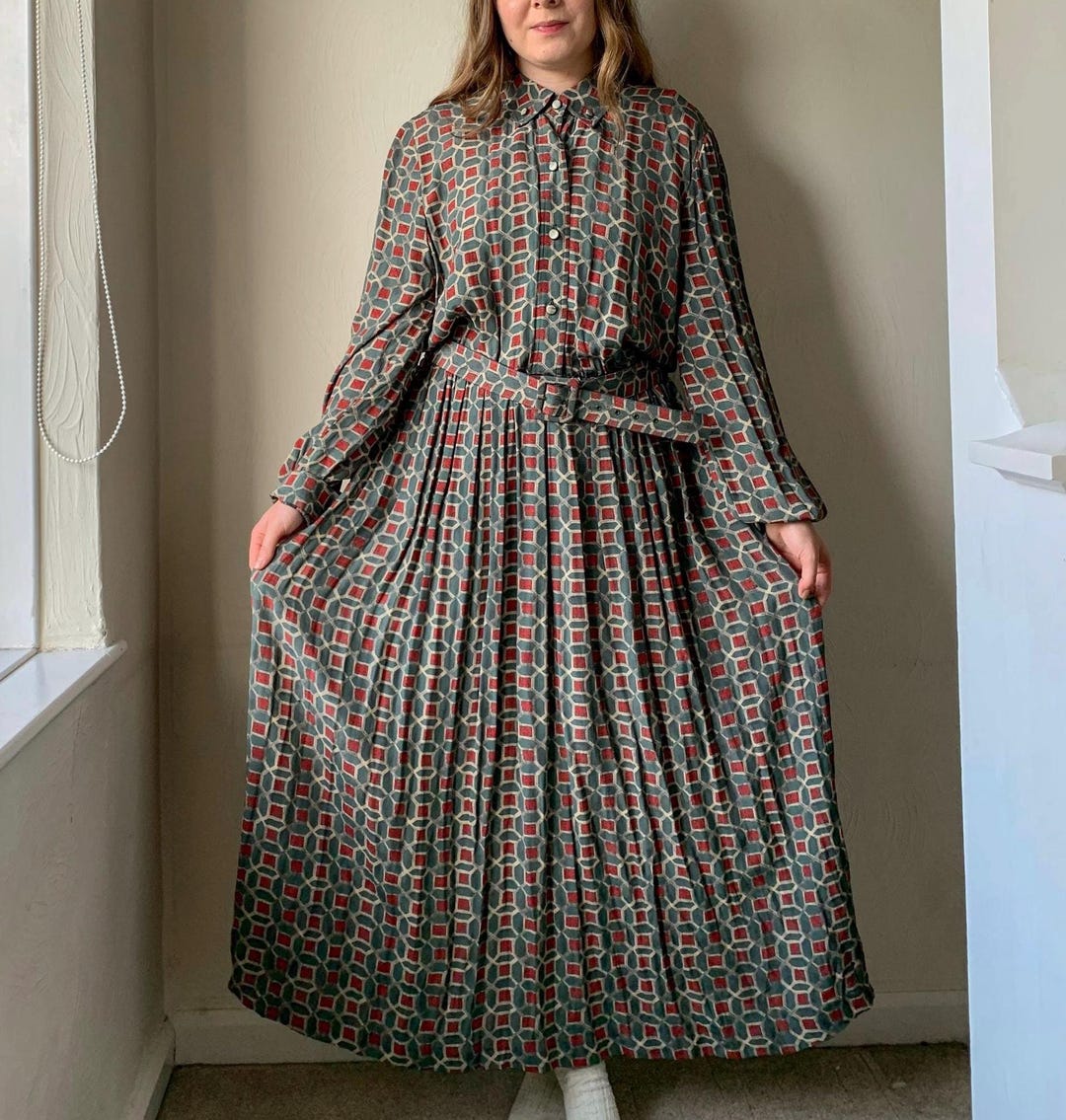 Vintage 1980s Mandy Marsh Shirt Dress - Etsy