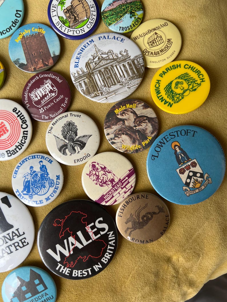Vintage Retro Pin Badges Tourist Places Travel 70s 80s Collectible - Etsy