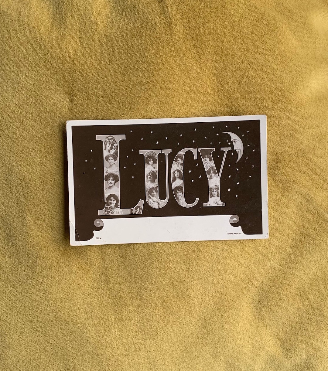 Vintage Edwardian Lucy Moon Stars Photograph Postcard - Etsy