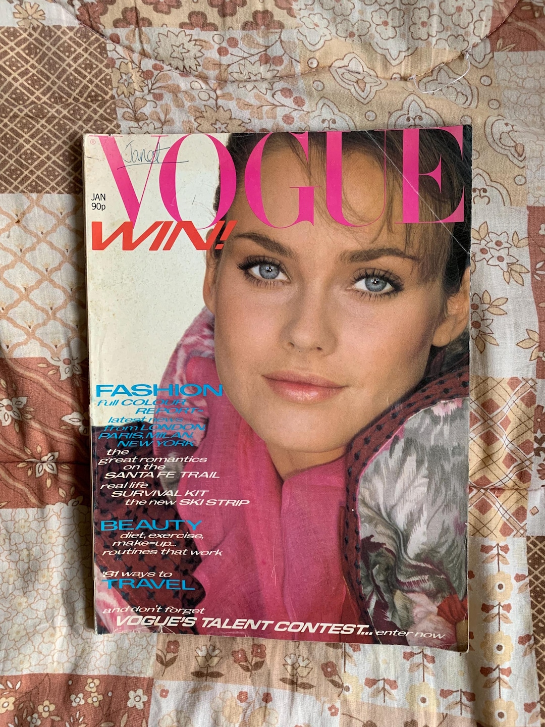 Vogue UK January 1981 Vintage Fashion Magazine Carol Alt Cover - Etsy