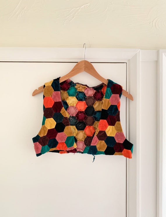 patchwork vest vintage costume - Gem