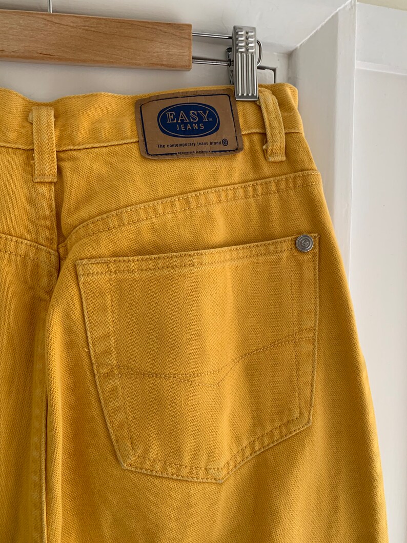 Vintage 1990s Yellow Jeans - Etsy
