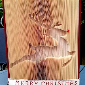 Reindeer Book Folding Pattern and Beginners Tutorial. Christmas ...