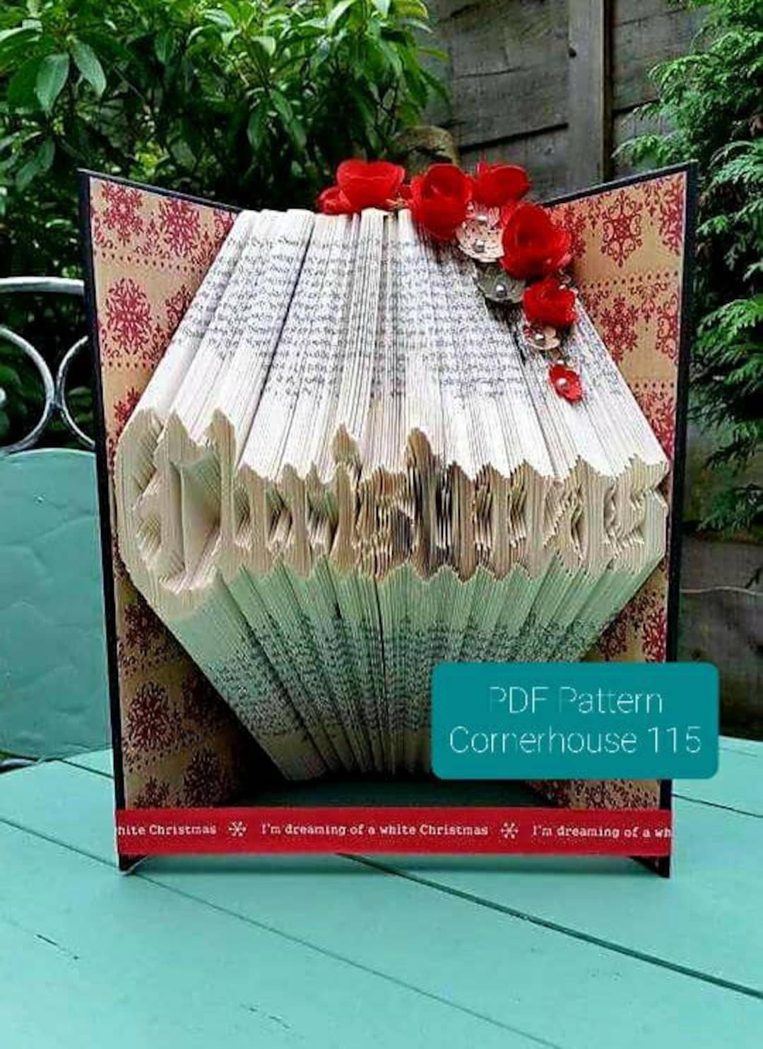 Christmas Book Folding Pattern and Beginners Tutorial. DIY Christmas ...