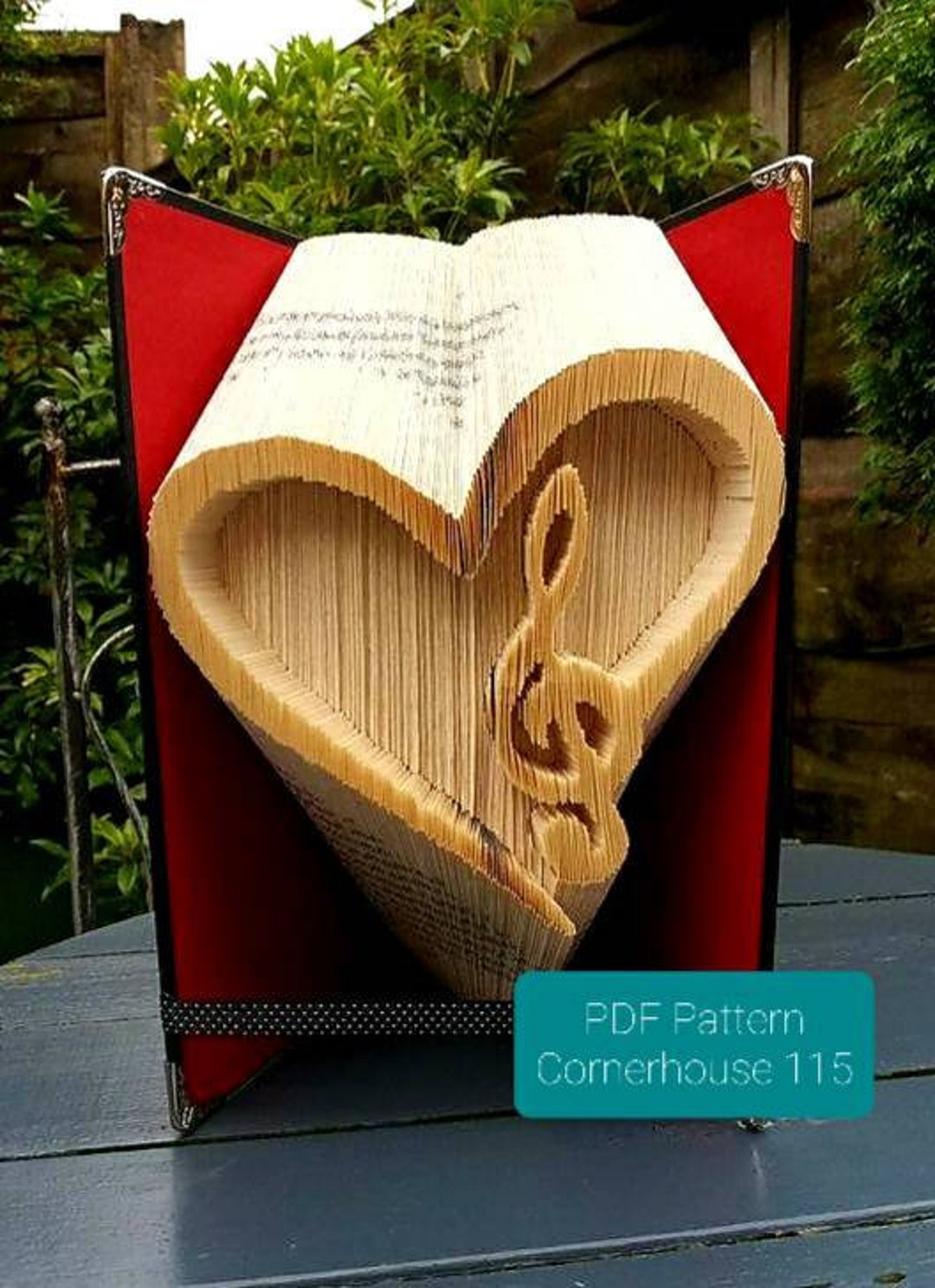 Heart Music Combi Book Folding Pattern and Beginners Tutorial. Make ...