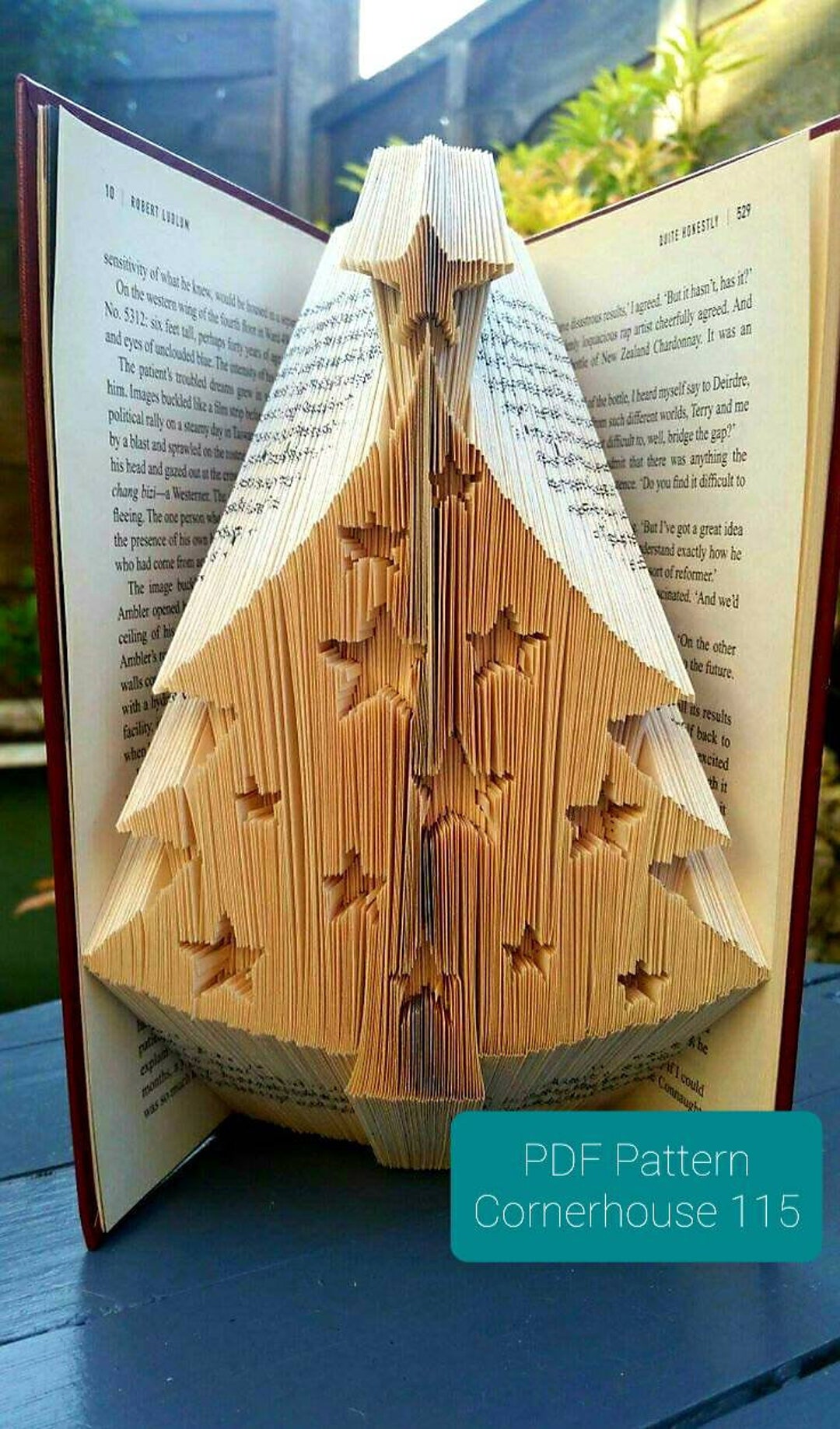 Christmas Tree Book Folding Pattern and Beginners Tutorial. DIY ...