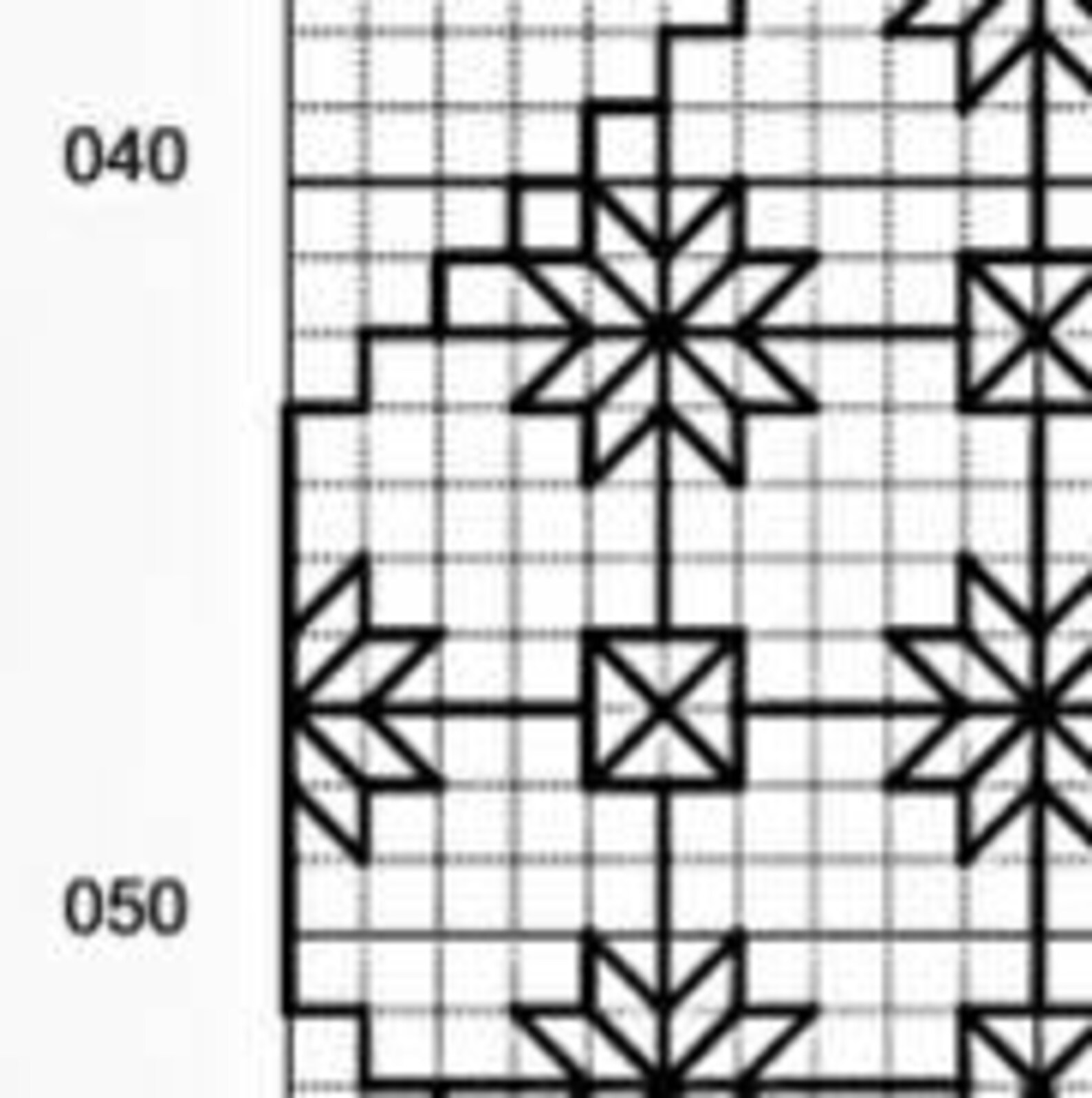 Backstitch Flower Lydia Pattern, DIY Backstitch Chart. Instant PDF ...