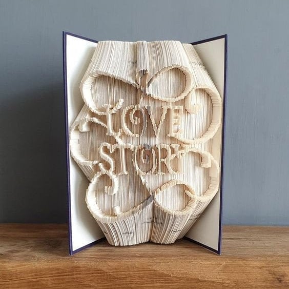 Love Story Book Folding Pattern and Beginners Tutorial. Make | Etsy
