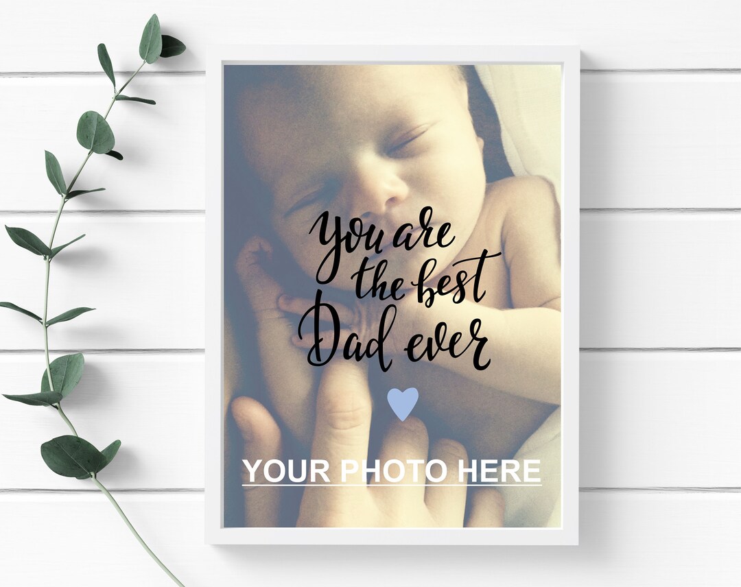 Best Dad Daddy Father Fathers Day Birthday Photo Personalised Print ...