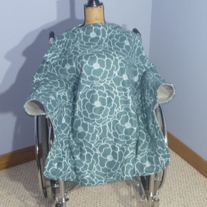 Backless Mid-length WHEELCHAIR PONCHO, Adaptive Clothing, Long Sleeve ...