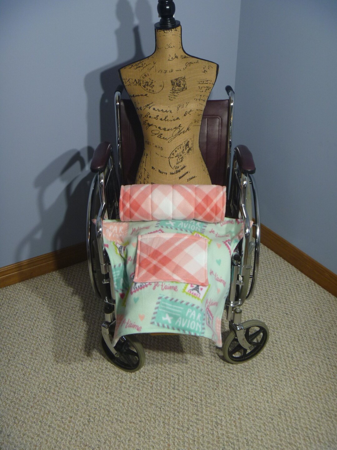 Hand MUFF / LAP BLANKET Combo, Wheelchair Lap Mat W/ Hand Warmer ...