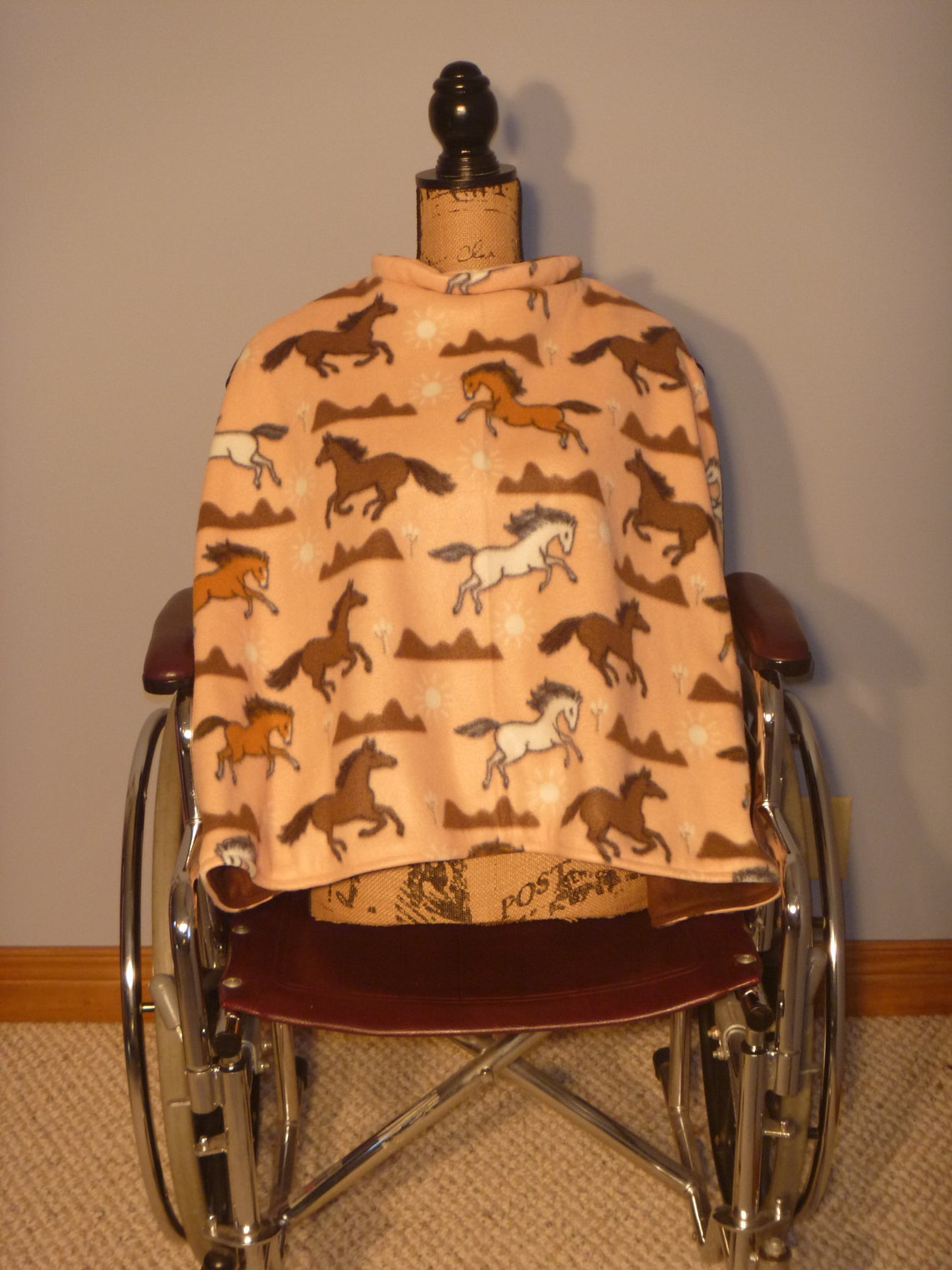 Big Kid Back-close WHEELCHAIR PONCHO Coat, Jacket, Cape, Adaptive ...