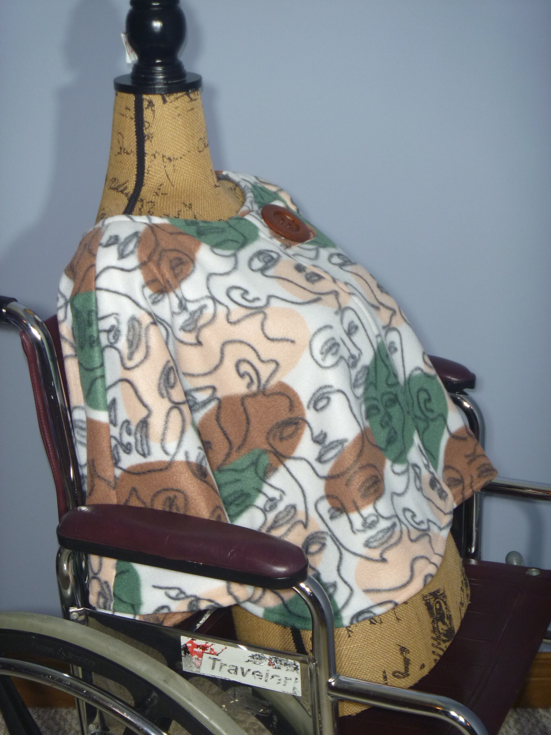 Hook&loopvelcro Front-close WHEELCHAIR PONCHO Cape Shawl - Etsy