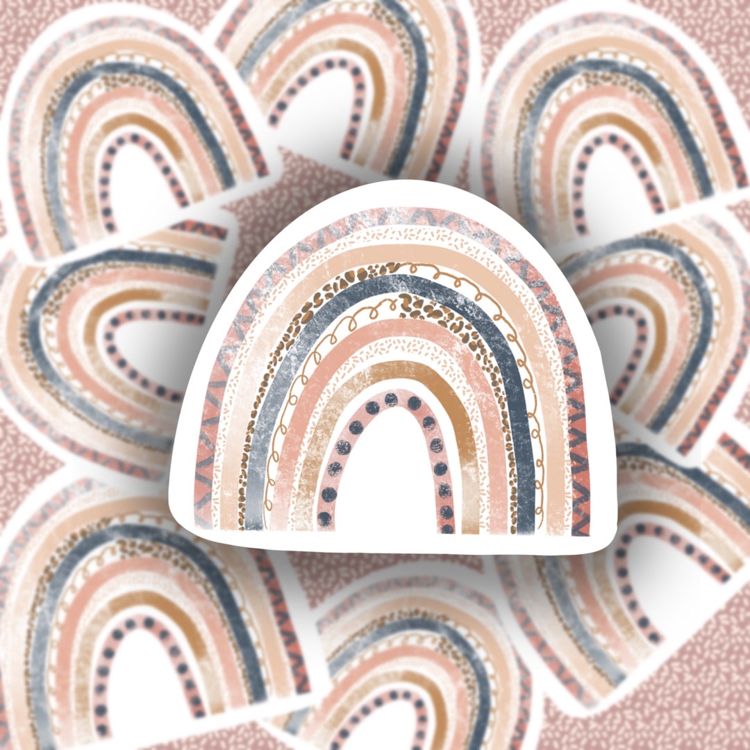 Distressed Rainbow Sticker / Decal - Etsy
