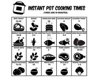 Instant Pot Cooking Times PDF Instant Pot Cheat Sheet Instant Pot Time ...