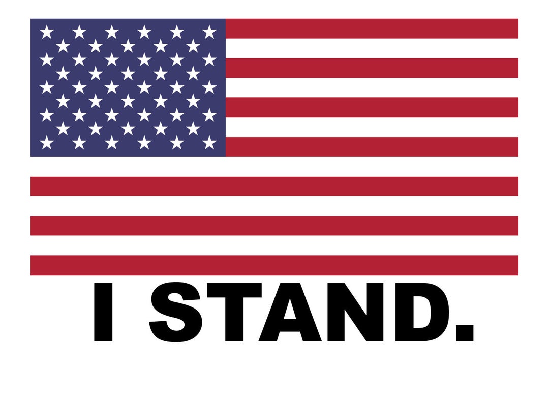 I Stand. American Flag Vinyl Decal - Etsy