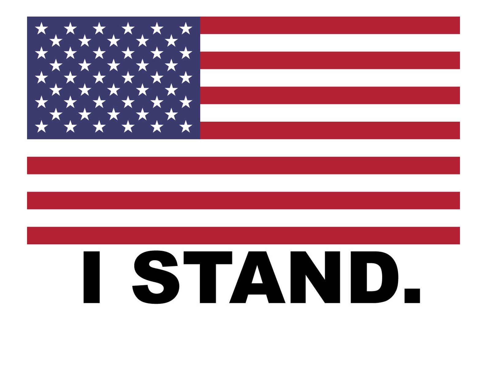I Stand. American Flag Vinyl Decal - Etsy