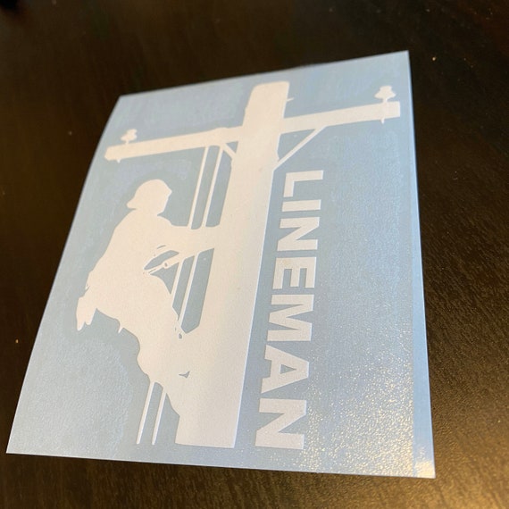 Lineman Vinyl Decal - Etsy