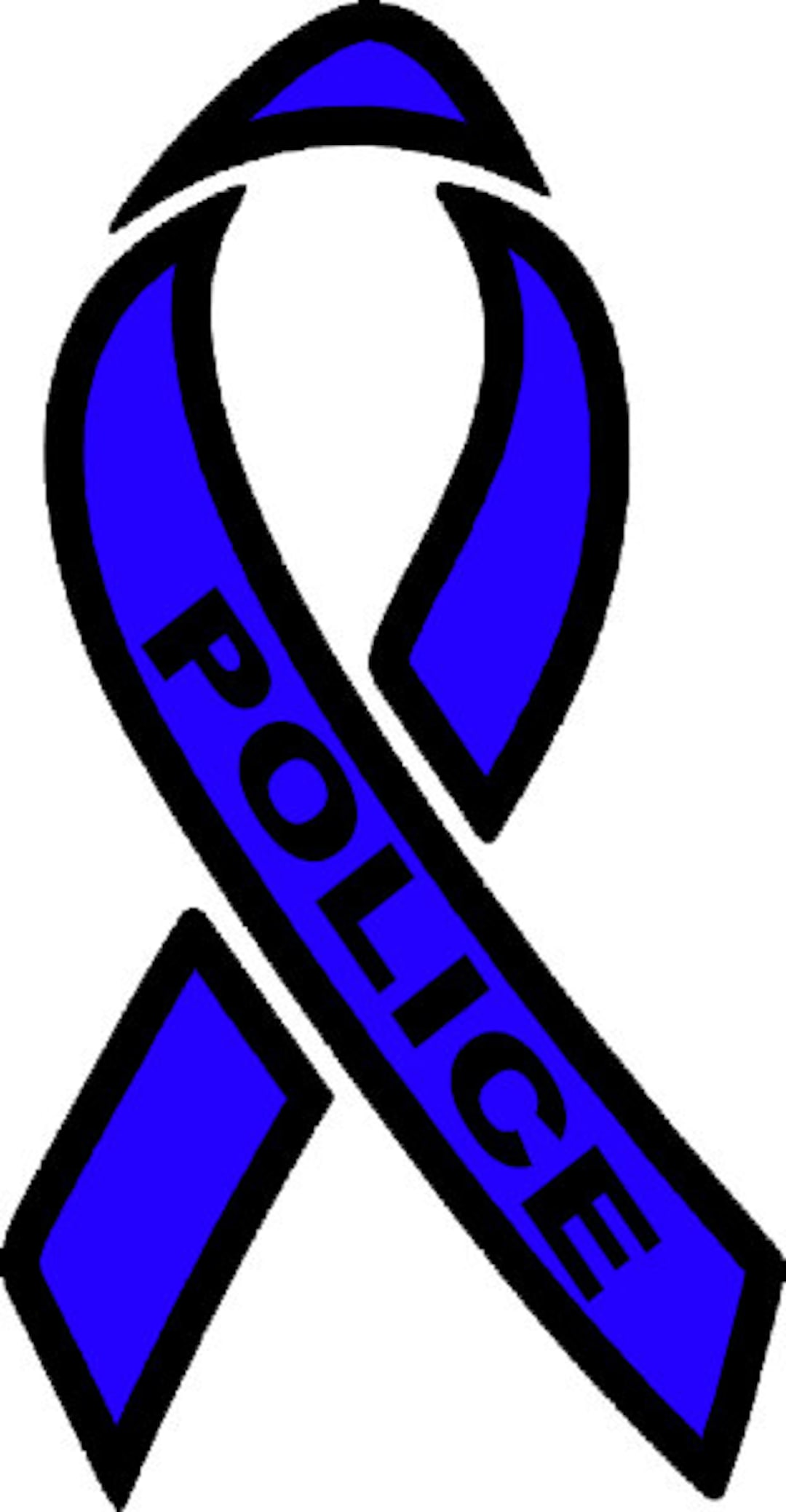 Police Ribbon Vinyl Decal - Etsy