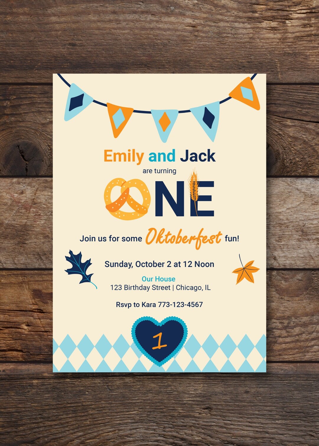 Octoberfest 1st Birthday Invitation - Etsy